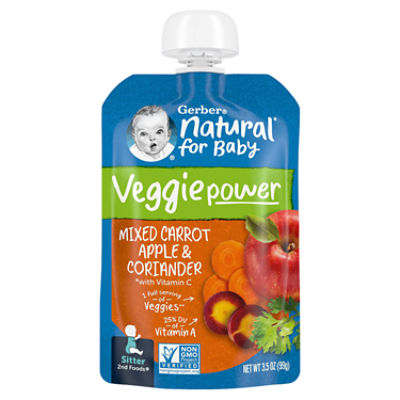 Gerber 2nd Foods Veggie Power Mixed Carrot Apple & Coriander Baby Food ...