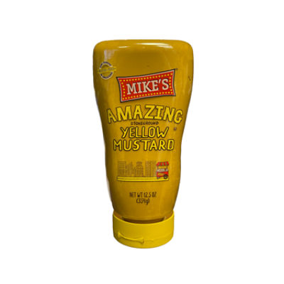 Mikes Amazing Stoneground Yellow Mustard, 12.5 oz