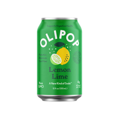 OLIPOP Lemon Lime, A New Kind of Soda 12 fl oz