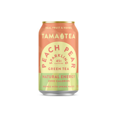 TAMA TEA Sparkling Green Tea Peach Pear, 12.00 fluidOunceUS, 12 fl oz