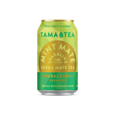 TAMA TEA Sparkling Mint Yerba Maté, 12.00 fluidOunceUS, 12 fl oz
