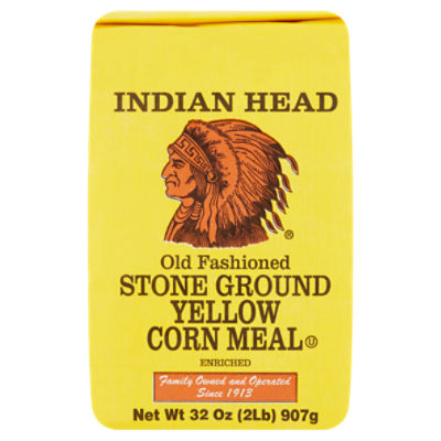 Indian Head Enriched Old Fashioned Stone Ground Yellow Corn Meal, 32 oz ...