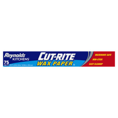 Reynolds Kitchens Cut-Rite Wax Paper, 75 ft x 12 in - The Fresh Grocer