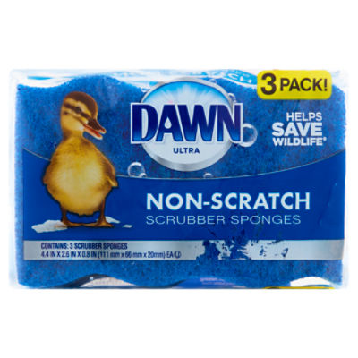 Dawn Ultra Non-Scratch Scrubber Sponges, 3 count - ShopRite