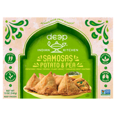 Deep Indian Kitchen Potato & Pea Samosas, 12 oz - ShopRite