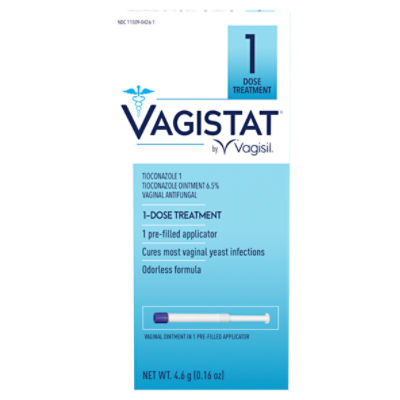 Vagistat by Vagisil Vaginal Ointment in 1 Pre-Filled Applicator, 0.16 ...