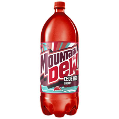 Mtn Dew Code Red with a Rush of Cherry Flavor Soda, 2 L