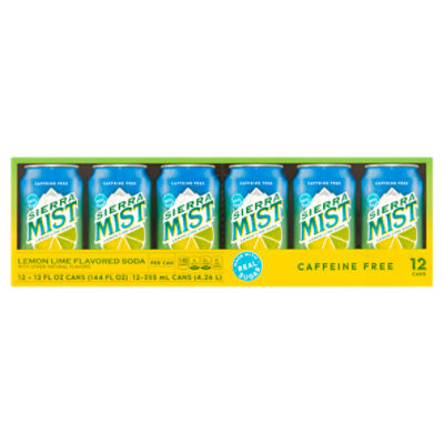 Sierra Mist Lemon Lime Flavored Soda, 12 fl oz, 12 count