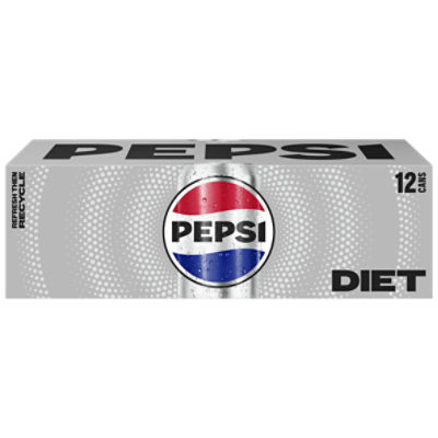 Pepsi Diet Soda, 12 fl oz, 12 count