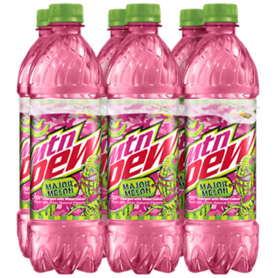 Mtn Dew Major Melon Soda, 16.9 fl oz, 6 count