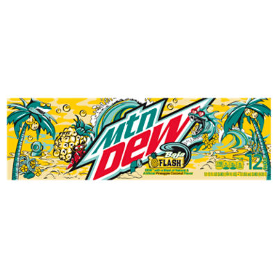 Mtn Dew Baja Flash DEW With A Blast Of Natural & Artificial Pineapple ...