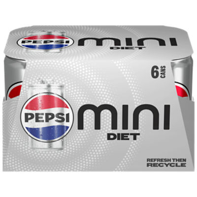 Pepsi Mini Diet Soda Cola 7.5 Fl Oz 6 Count - Fairway