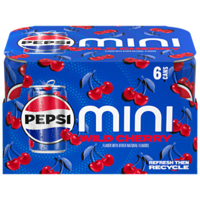 Pepsi Soda Wild Cherry 7.5 Fl Oz 6 Count, Paperboard - ShopRite