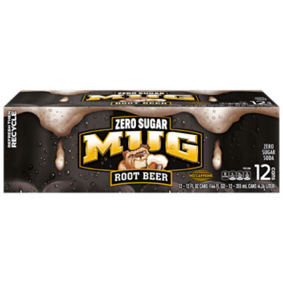 Mug Diet Zero Calorie Soda, Root Beer, 12 Fl Oz, 12 Count - ShopRite