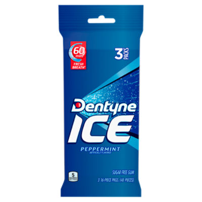 Dentyne Ice Peppermint Sugar Free Gum, 16 count, 3 pack - ShopRite