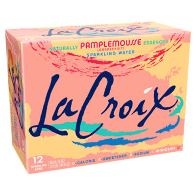 LaCroix Pamplemousse Sparkling Water, 12 fl oz, 12 count - ShopRite