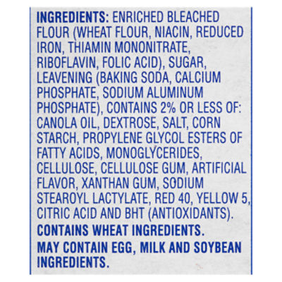 Cake Mix Pillsbury Ingredients Label