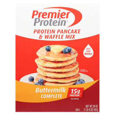Premier Protein Buttermilk Complete Protein Pancake and Waffle Mix ...