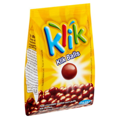 Klik Balls Milk Chocolate Coated Corn Puffs, 2.64 oz