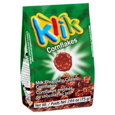 Klik Milk Chocolate Coated Cornflakes, 2.64 oz