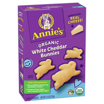 Annie's Organic White Cheddar Bunnies Baked Crackers, 7.5 oz