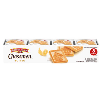 Pepperidge Farm Chessmen Butter Cookies Multipack, 8 Packs, 3 Cookies ...