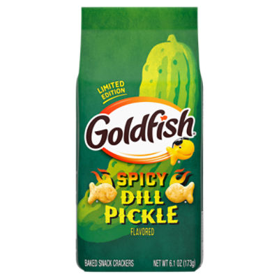 Goldfish Spicy Dill Pickle Flavored Crackers, 6.1 Oz Bag - Price Rite