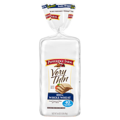 Pepperidge Farm Very Thin 100% Whole Wheat Bread, 16 oz. - ShopRite