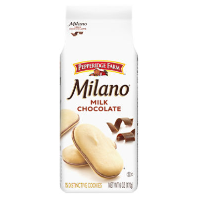 Pepperidge Farm Milano Milk Chocolate Cookies, 6 OZ Bag (15 Cookies ...