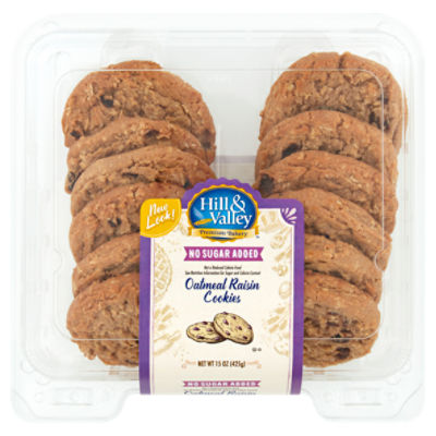 Hill & Valley Premium Bakery Oatmeal Raisin Cookies, 15 oz - Fairway