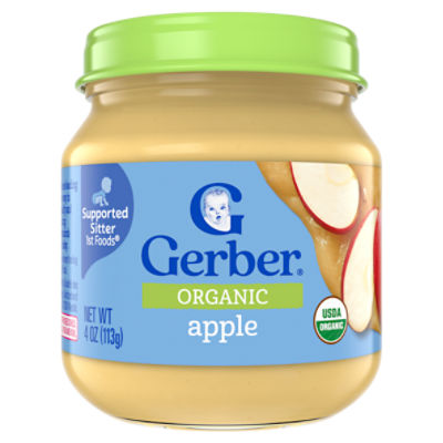 Gerber 1st Foods Apple Baby Food, Supported Sitter, 4 oz - ShopRite