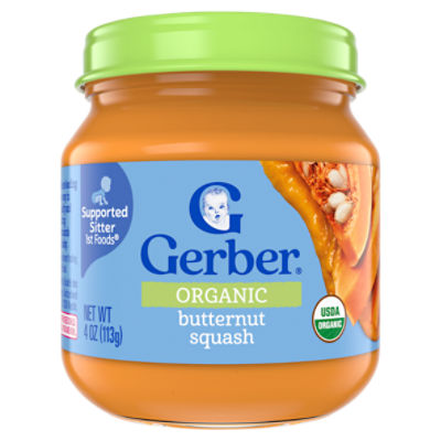 Gerber 1st Foods Organic for Baby Butternut Squash Supported Sitter ...
