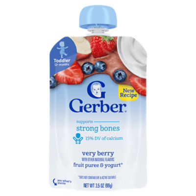 Gerber Very Berry Fruit & Yogurt Toddler Food, 3.5 oz Pouch - ShopRite