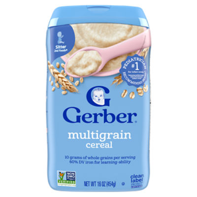 Gerber 2nd Foods Grain & Grow Multigrain Baby Food, Sitter, 16 oz - The ...