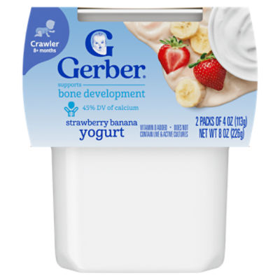Gerber Yogurt Blends Strawberry Banana MP8(2x4oz) - ShopRite