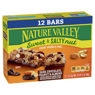 Nature Valley Dark Chocolate Peanut & Almond Chewy Granola Bars Value ...