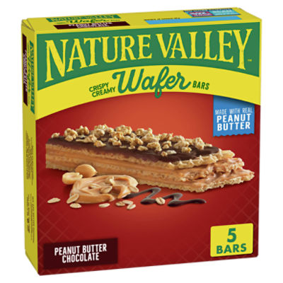 NATURE VALLEY Peanut Butter Chocolate Crispy Creamy Wafer Bars, 1.3 oz ...