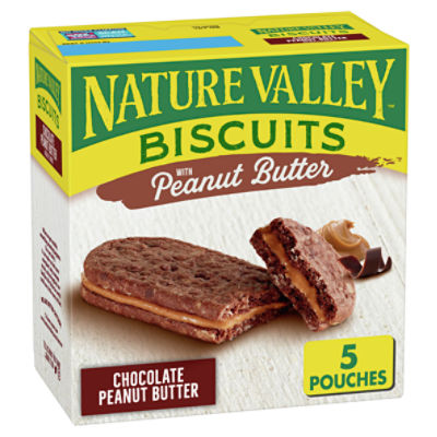 Nature Valley Chocolate Peanut Butter Biscuits, 1.35 oz, 5 count - ShopRite