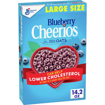 General Mills Cheerios Blueberry Sweetened Whole Grain Oat Cereal Large ...
