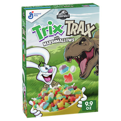 General Mills Jurassic World Trix Trax Fruit Flavored Corn Cereal with ...