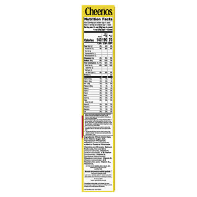Cheerios Cereal Nutrition Facts