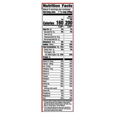 Trix Cereal Nutrition Label