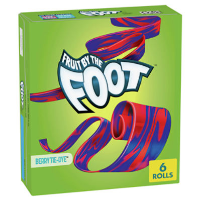 FRUIT BY THE FOOT Berry Tie-Dye Fruit Flavored Snacks, 0.75 oz, 6 count ...