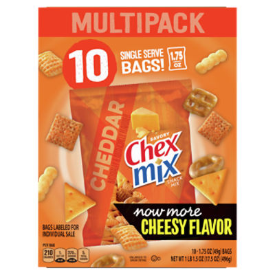 Chex Mix Cheddar Snack Mix 10 Count - The Fresh Grocer