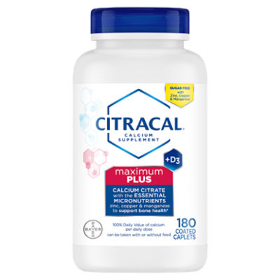 Citracal Maximum Plus +D3 Calcium Supplement, 180 count - ShopRite