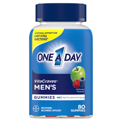 One A Day VitaCraves Men's Gummies, 80 count - Fairway