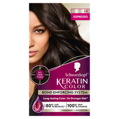 Schwarzkopf Keratin Color 3.0 Espresso Permanent Haircolor, 1 ...
