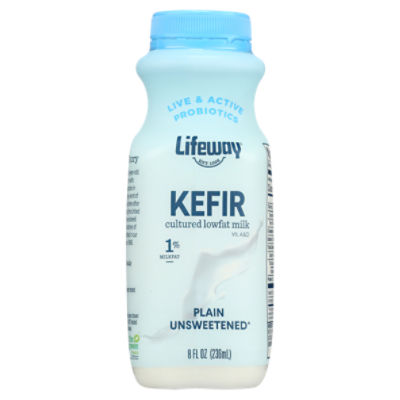 Lifeway Plain Unsweetened Kefir, 8 fl oz