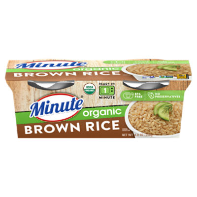 Minute Organic Brown Rice, 8.8 oz