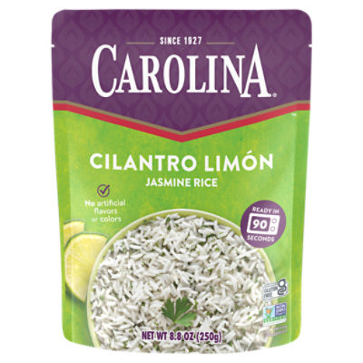 Carolina Ready to Heat Cilantro Limon Jasmine Rice, Gluten-Free, 8.8 oz ...